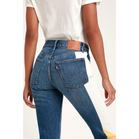 Levi's | Jeans | Levis 5 Colorblock Show Teeth Moto Color Block | Poshmark